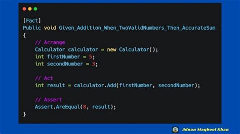 𝐀𝐀𝐀 𝐏𝐚𝐭𝐭𝐞𝐫𝐧 𝐢𝐧 𝐔𝐧𝐢𝐭 𝐓𝐞𝐬𝐭𝐢𝐧𝐠 💡 In Unit Testing Adnan Maqbool Khan