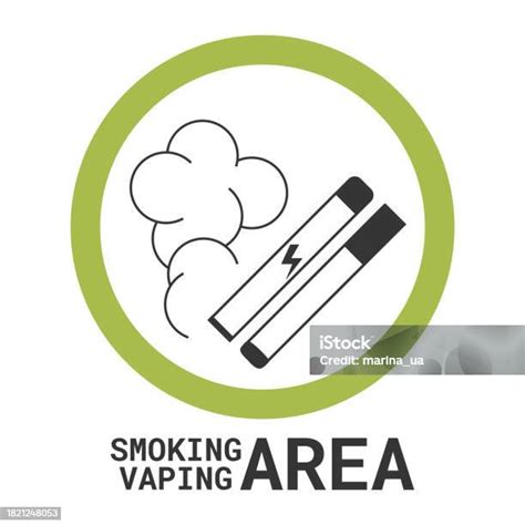 Smoking And Vaping Area Sign Vector Icon Stock Illustration Download