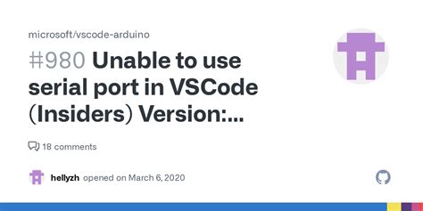 Unable To Use Serial Port In Vscode Insiders Version 1 43 0 · Issue 980 · Microsoft Vscode