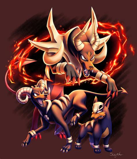 Houndoom Evolution By Scyrel On Deviantart