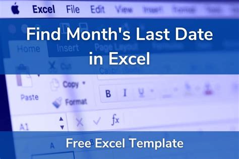 Month S Last Date Excel Template 365 Financial Analyst