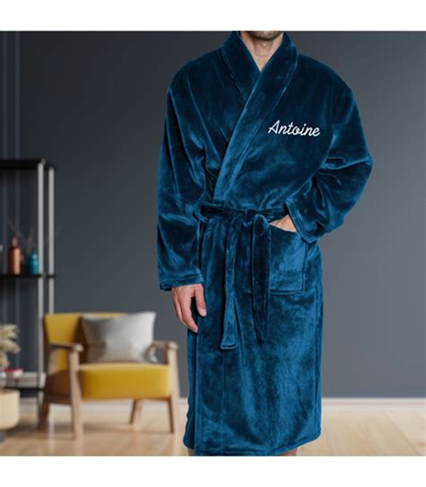 Peignoir Homme Personnalisé Broderie Prénom Bain Kdo Magic