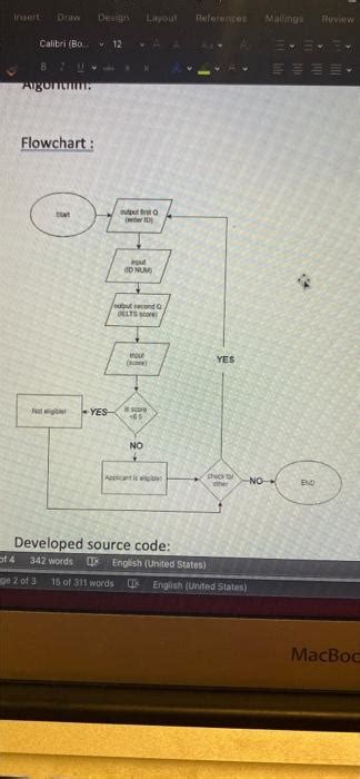 Solved Flowchart Developed Source Code Flowchart Chegg