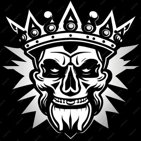 Premium Vector King Skull Vector Illustration Cartoon