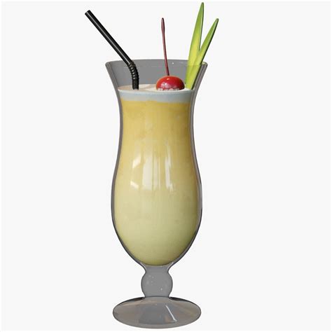 Pina Colada Cocktail 3d Model 19 Blend X Max Stl Obj Dae Ma