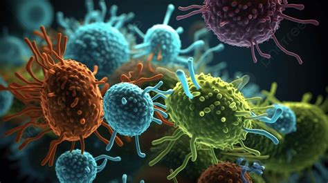 Some Germs Will Attack Cancer Background Microscopic Picture Of Germs