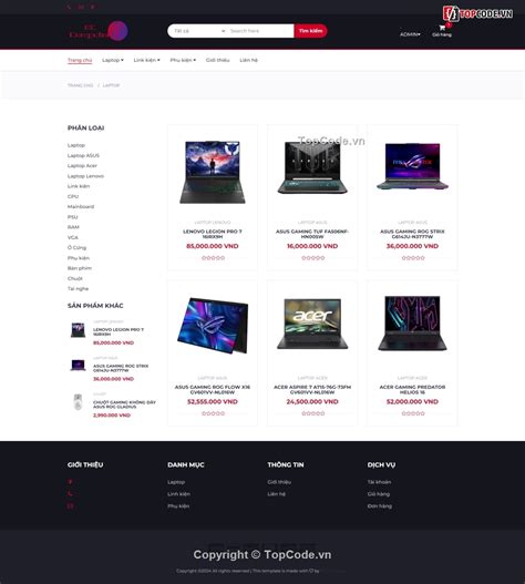 Website Bán Laptop Django