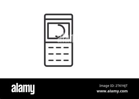 Animated Payment Linear Icon Pos Terminal Contactless Paying Financial Transaction Seamless