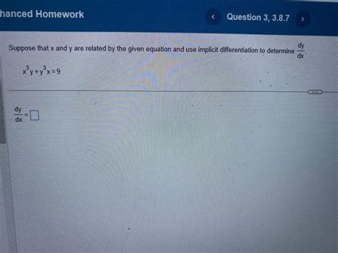 Solved Suppose That X And Y Are Related By The Given