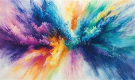 Vibrant Explosion Of Colorful Abstract Art With Swirling Patterns And