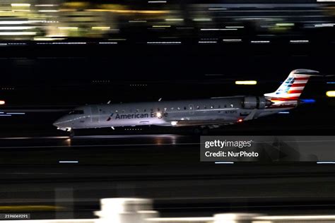 American Eagle Bombardier Crj 700 Passenger Jet Aircraft Spotted On