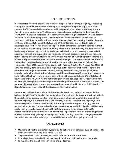 Introduction Main Pdf Pdf Traffic Highway