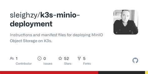 Github Sleighzy K3s Minio Deployment Instructions And Manifest Files For Deploying Minio