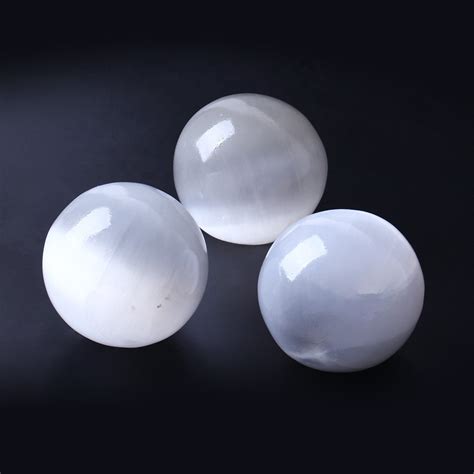 Anaya Agate White Selenite Gemstone Sphere Selenite Crystal Ball