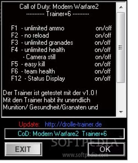 Call Of Duty Modern Warfare 2 6 Trainer Download Softpedia
