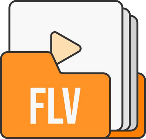 Flv File Format Generic Color Lineal Color Icon