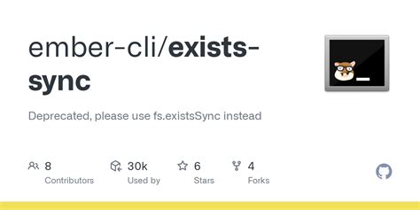Github Ember Cli Exists Sync Deprecated Please Use Fs Existssync