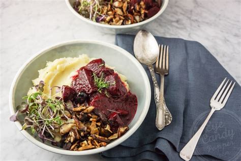 Vegan Beet Stew With Root Celery Purée