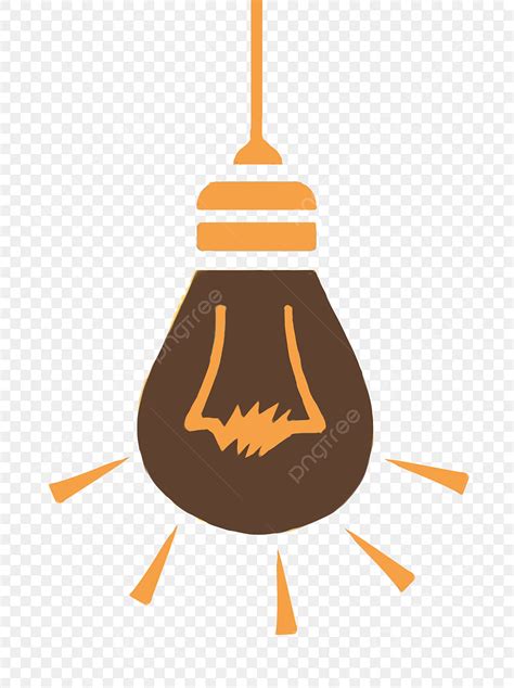 褐色的燈泡 卡通插畫 燈泡插畫 光源插畫 節能燈 燈泡插畫 光源插畫素材圖案，psd和png圖片免費下載
