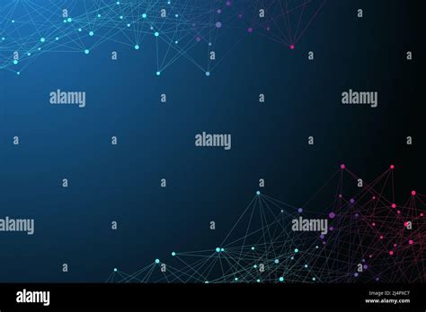 Geometric Graphic Background Molecule And Communication Big Data Complex With Compounds Lines