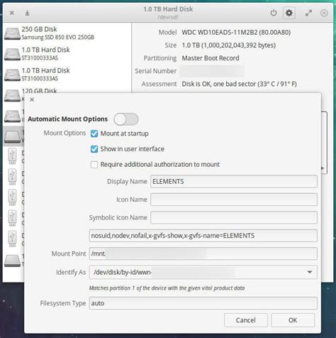 how to edit linux drive mount point options using a gui techrepublic