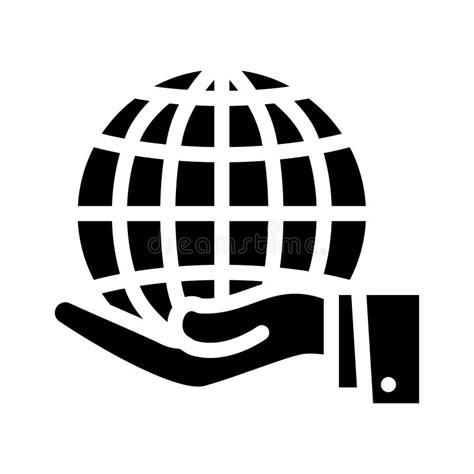 Protect International Business Glyph Icon Vector Illustration Stock