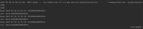 Springbootjserialcomm实现java串口通信 读取串口数据以及发送数据jserialcomm里面serialportreadbytesbytes Byteslen