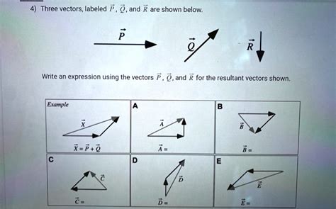solved three vectors labeled and r are shown below r write an