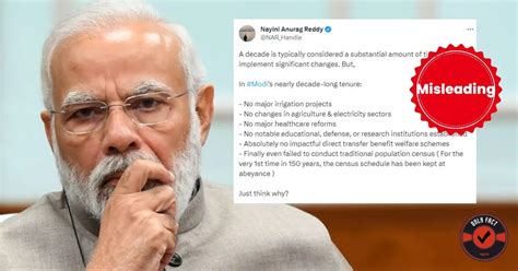 debunking false claims of nayini anurag reddy against india s progress under modi government