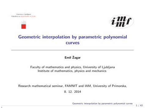 PDF Geometric Interpolation By Parametric Polynomial B W KVCMKBOJ