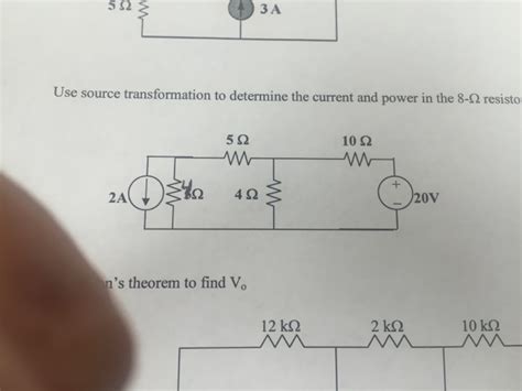 solved use source transformation to determine the current