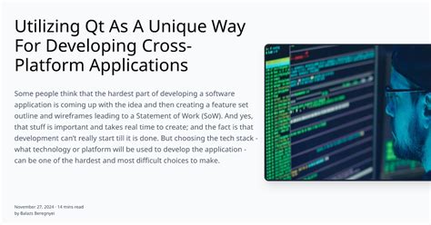 Utilizing Qt As A Unique Way For Developing Cross Platform Applications Screamingbox