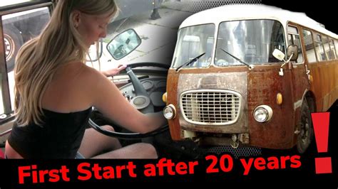 Can She Start This Old Rotten Bus Woman Female Bus Driver Skoda Rto 706 Bus Cranking