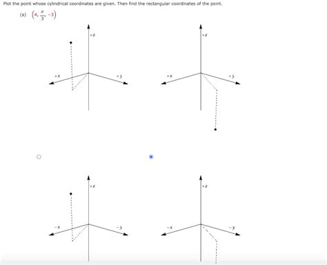 Solved Plot The Point Whose Cylindrical Coordinates Are Chegg