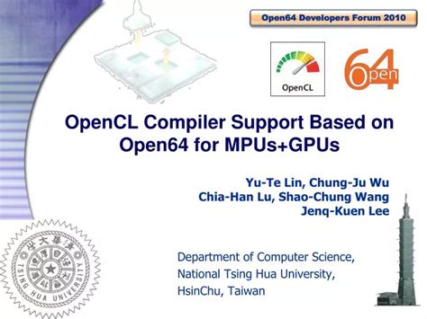 Ppt Opencl Compiler Support Based On Open64 For Mpusgpus Powerpoint