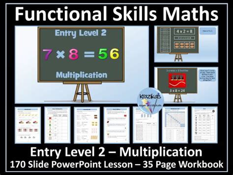 Functional Skills Maths Entry Level 2 Multiplication Powerpoint Lesson And Workbook