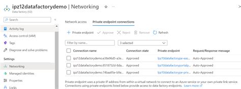 even after setting up the connect via private endpoint azure data