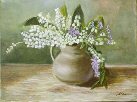 Картина маслом Ландыши 30x40 купить по низкой цене в интернет магазине Ozon 1336644954