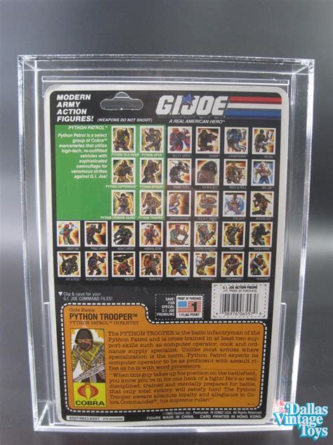 1989 Hasbro GI Joe Series Python Patrol Python Trooper Light Grey Rifle AFA 80 11393471