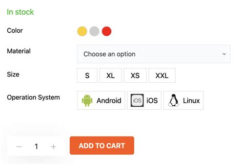 Woocommerce Product Swatches Greenshift