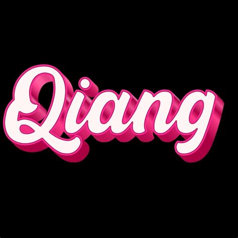 Premium Photo Qiang Typography 3d Design Pink Black White Background Photo 