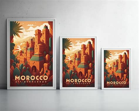 Morocco Marrakesh Travel Postermorocco Marrakesh Wall Art Print