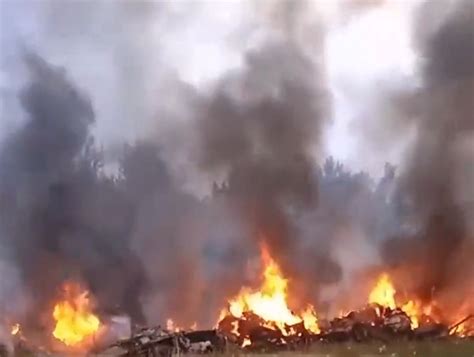 Moment Wagner Warlords Jet Plane Falls From The Sky And Explodes