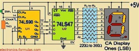 Explained 7 Segment Display Counter Circuits Electronics Calculations