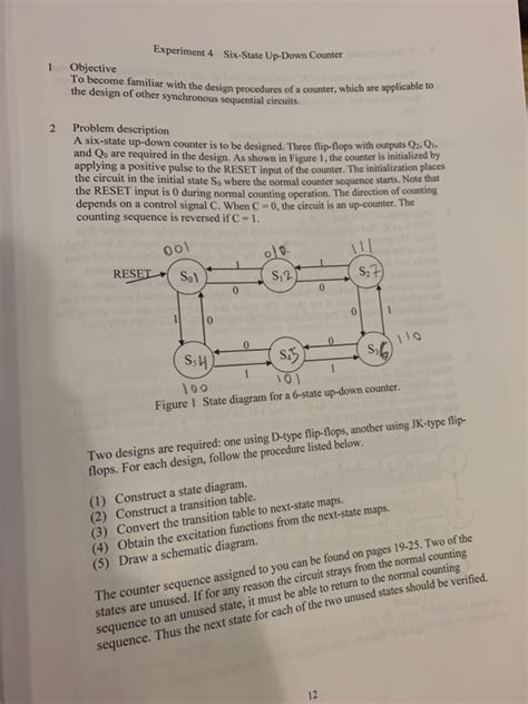 Solved Experiment Six State Up Down Counter Objective Chegg Com