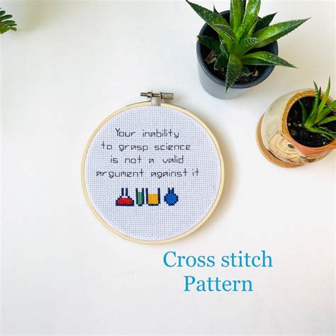 Science Cross Stitch Etsy