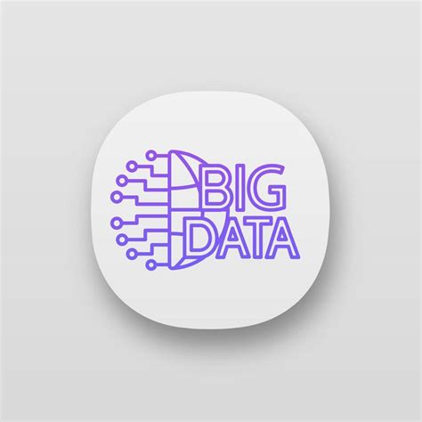 Big Data App Icon Ui Ux User Interface Cloud Computing Database