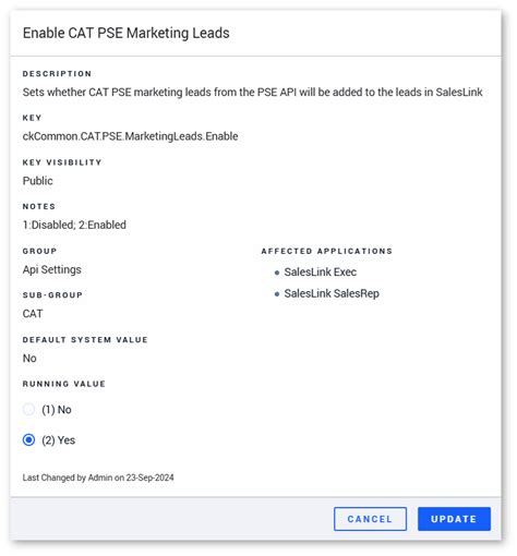 Saleslink Pse Integration