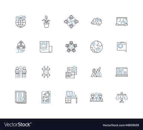 Understanding Line Icons Collection Insight Vector Image
