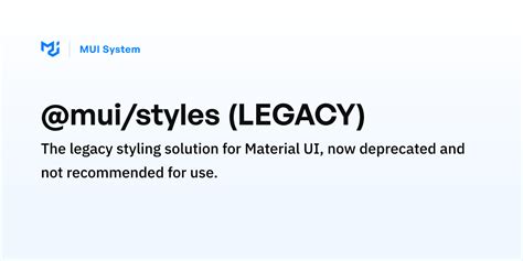 Muistyles Legacy Mui System